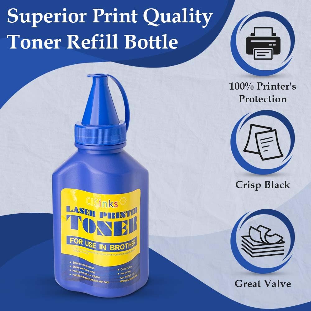 CISinksĀ® Universal Toner Refill for Brother TN420 TN450 TN540 TN660 TN720 Toner Powder