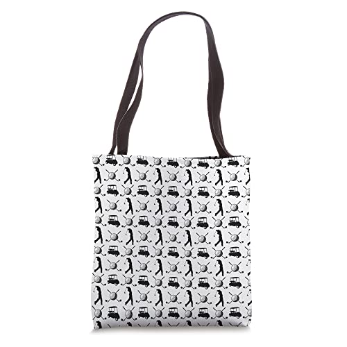 Golf Player Golfer Golfing Ball And Club Sport Golf Cart Tote Bag