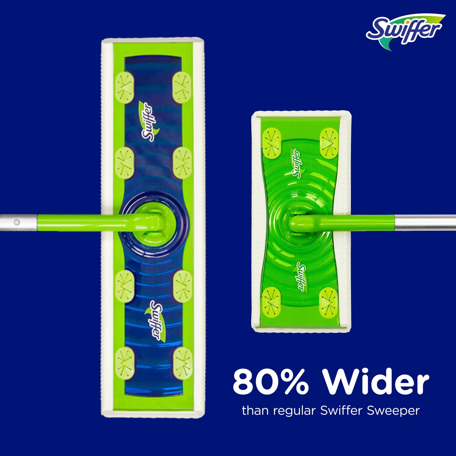 Swiffer Sweeper Dry + Wet XL Sweeping Kit, 1 Sweeper, 8 Dry Cloths, 2 Wet Cloths