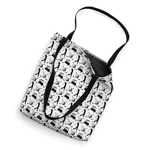 Golf Player Golfer Golfing Ball And Club Sport Golf Cart Tote Bag