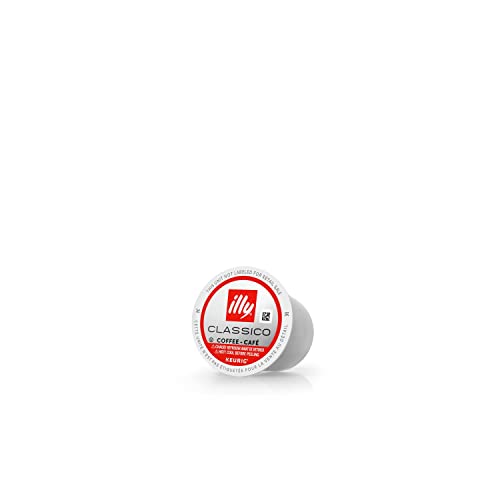 illy Coffee, Smooth and Balanced, Classico Medium Roast Coffee K-Cups, Made with 100% Arabica Coffee, All-Natural, No Preservatives, Coffee Pods for Keurig Coffee Machines,10 K-Cup Pods (Pack of 1)