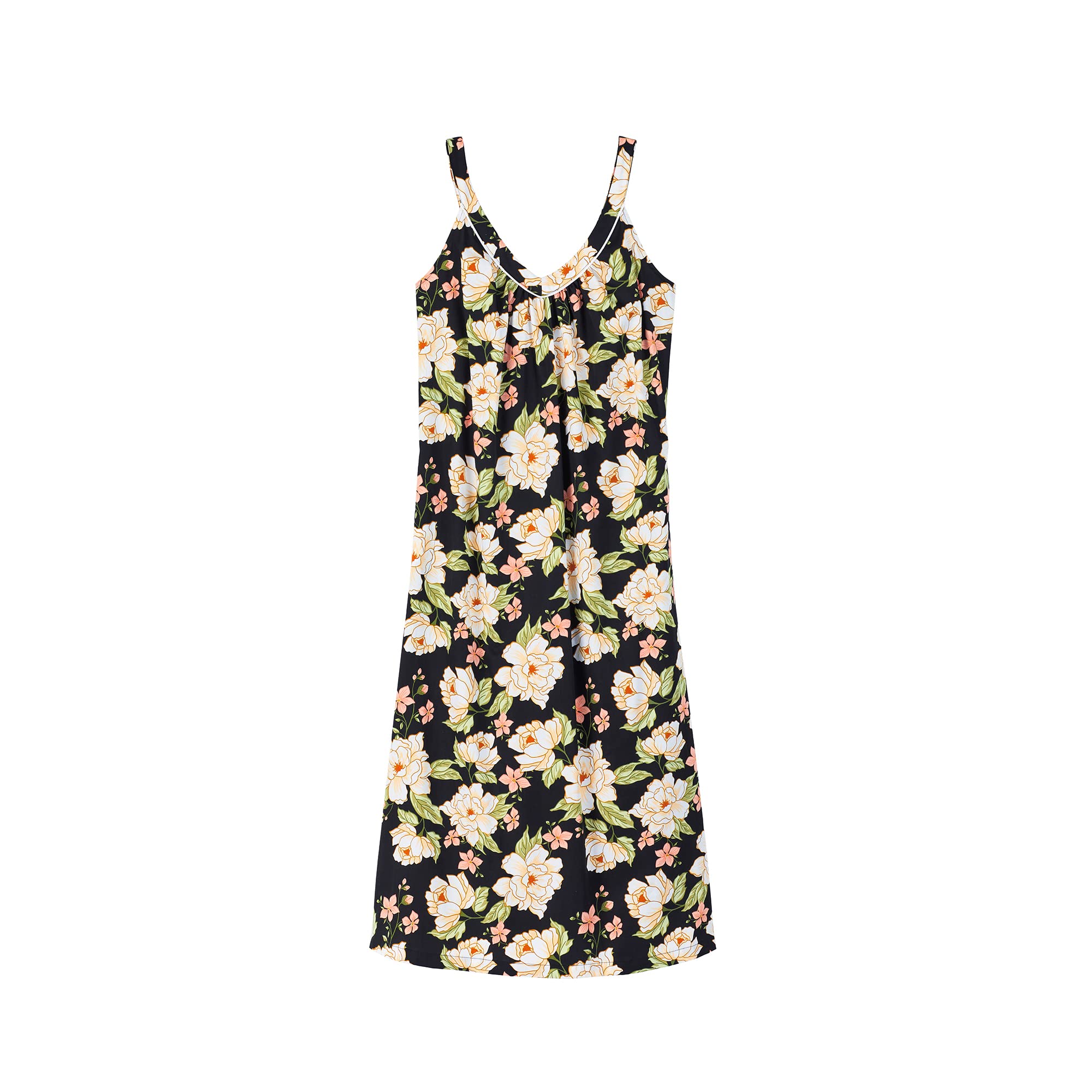 BedHead - Long V-Neck Cotton Gown - One Fine Day - Small