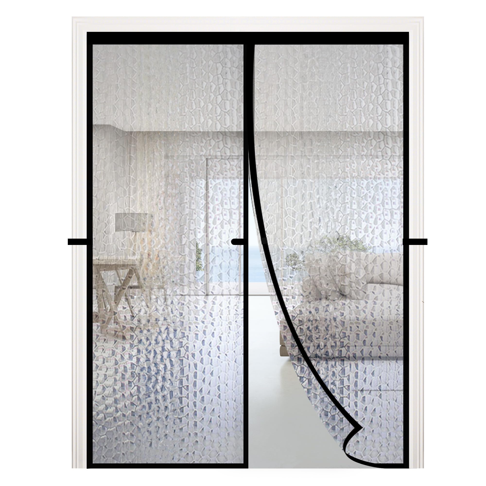 RELIANCER Magnetic Thermal Insulated Door Curtain,Waterproof EVA Door Cover,Fit Door Size 34"x78",Temperature Protection Insulated Doorway Curtains,Self-Closing Door Screen,Windproof Door Net Screen