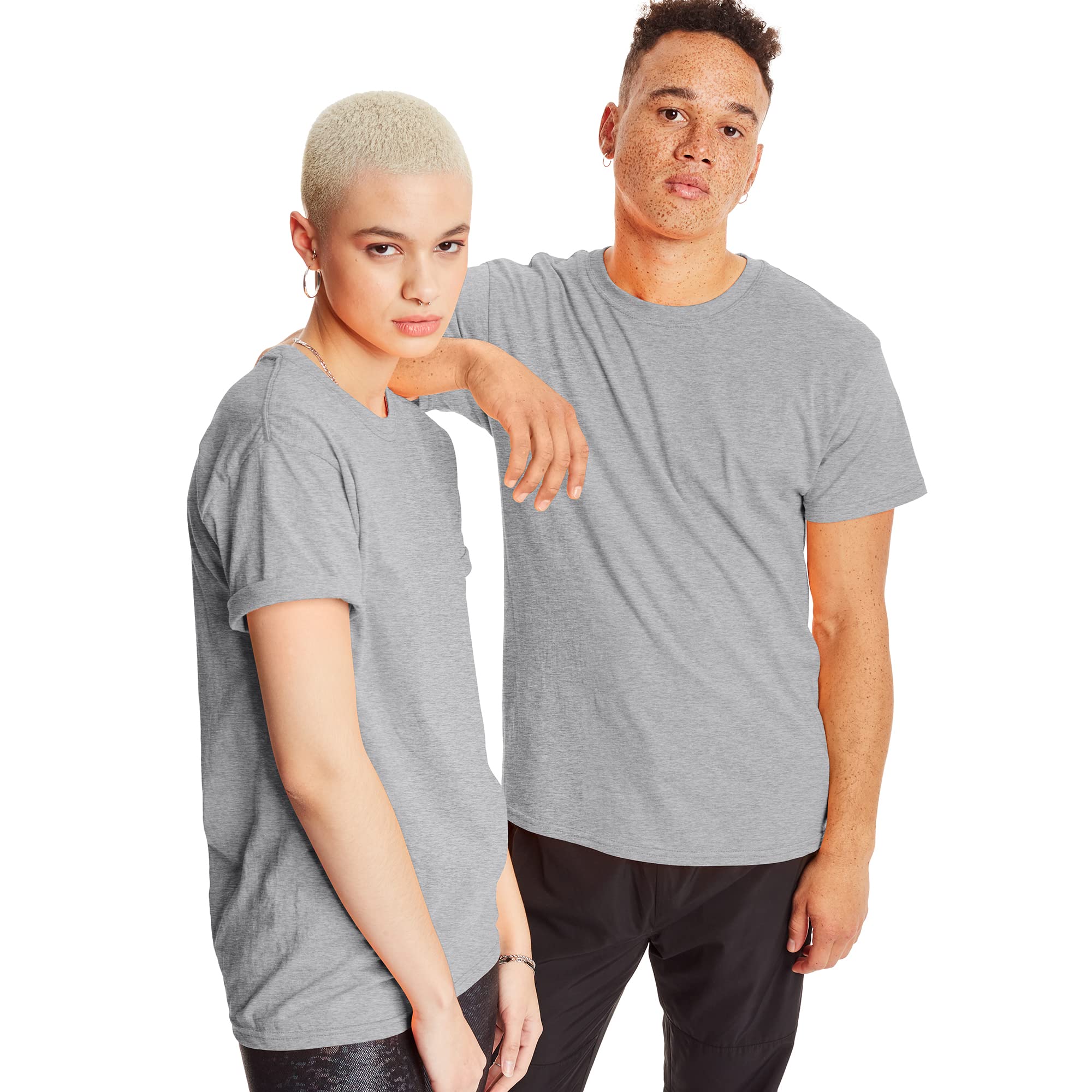 Hanes Men's 2 Pack X-Temp Performance T-Shirt, Light Steel, MEDIUM