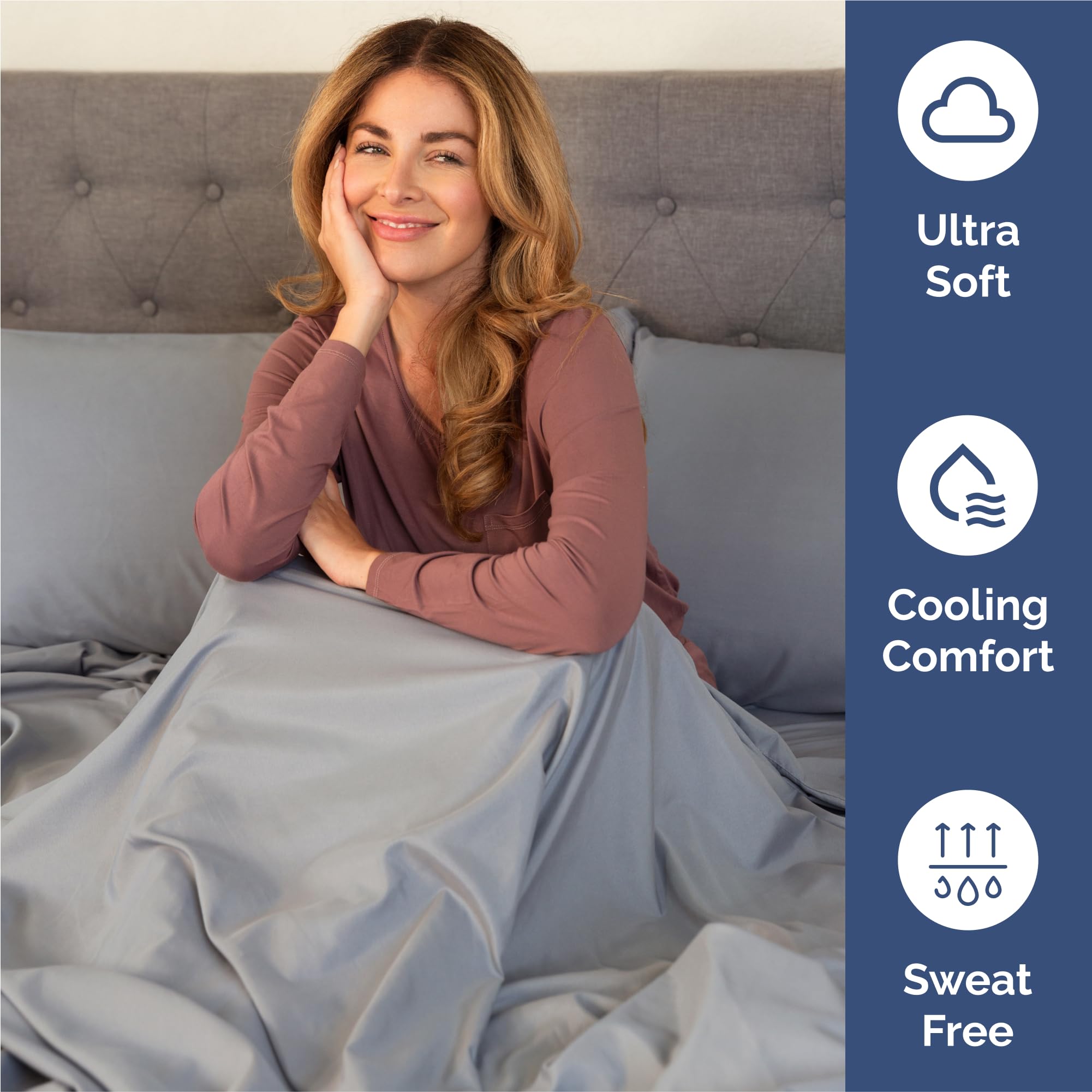 King 6 Piece Sheet Set - Comfy, Breathable & Cooling - Hotel Luxury Bedding for Women, Men, Kids & Teens - 1 Flat & 1 Fitted Sheet & 4 Pillowcases w/ Deep Pockets - Soft and Wrinkle Free - Steel Blue