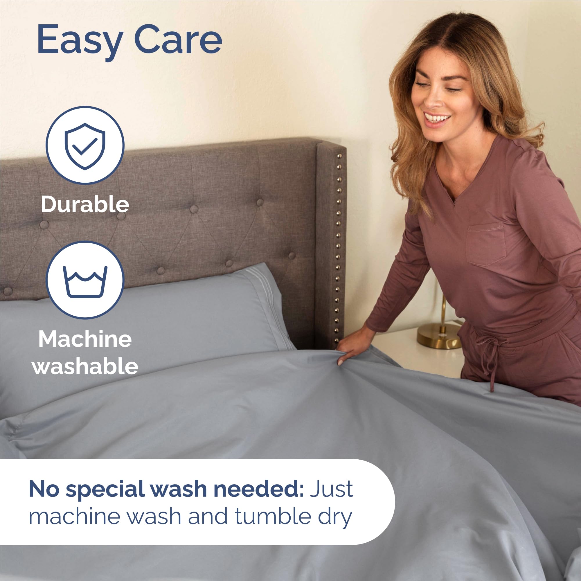 King 6 Piece Sheet Set - Comfy, Breathable & Cooling - Hotel Luxury Bedding for Women, Men, Kids & Teens - 1 Flat & 1 Fitted Sheet & 4 Pillowcases w/ Deep Pockets - Soft and Wrinkle Free - Steel Blue