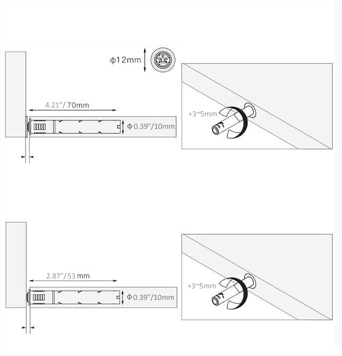 bjsdkff 10 Pack Magnetic Push Latches for Cabinet Door,Push Latches for Cabinets,Cabinet Magnet Latch,for Closet Cupboard Wine Cabinet Drawer Sliding Door Lock Pop-up Door Lock