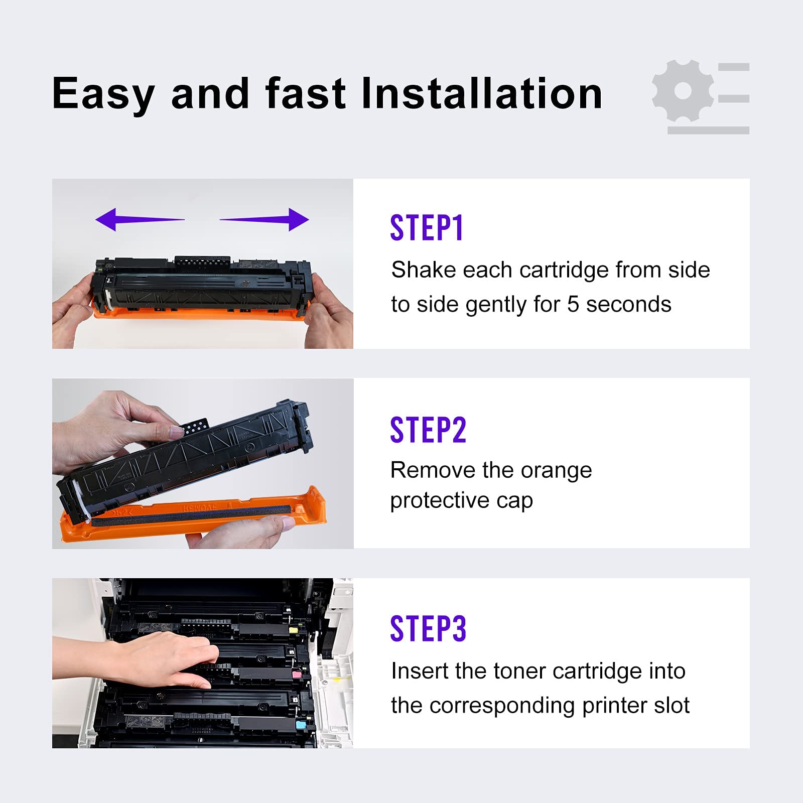 LEMERO UTRUST (with Chip) Remanufactured Toner Cartridge Replacement for HP 414X 414A W2020X W2021X W2022X W2023X use with HP Color Laserjet Pro M454dw M454dn MFP M479fdw (Black Cyan Magenta Yellow)