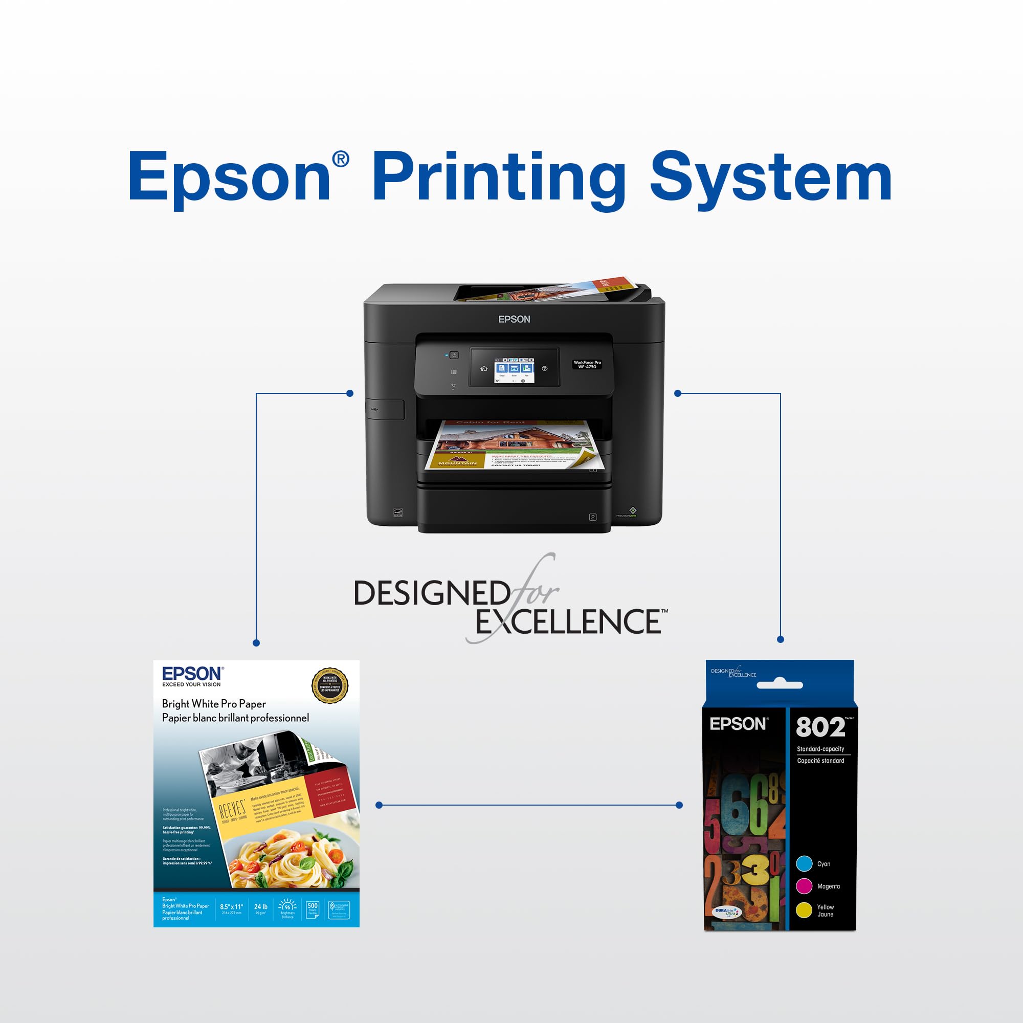 EPSON T802 DURABrite Ultra -Ink Standard Capacity Yellow -Cartridge (T802420-S) for select Epson WorkForce Pro Printers