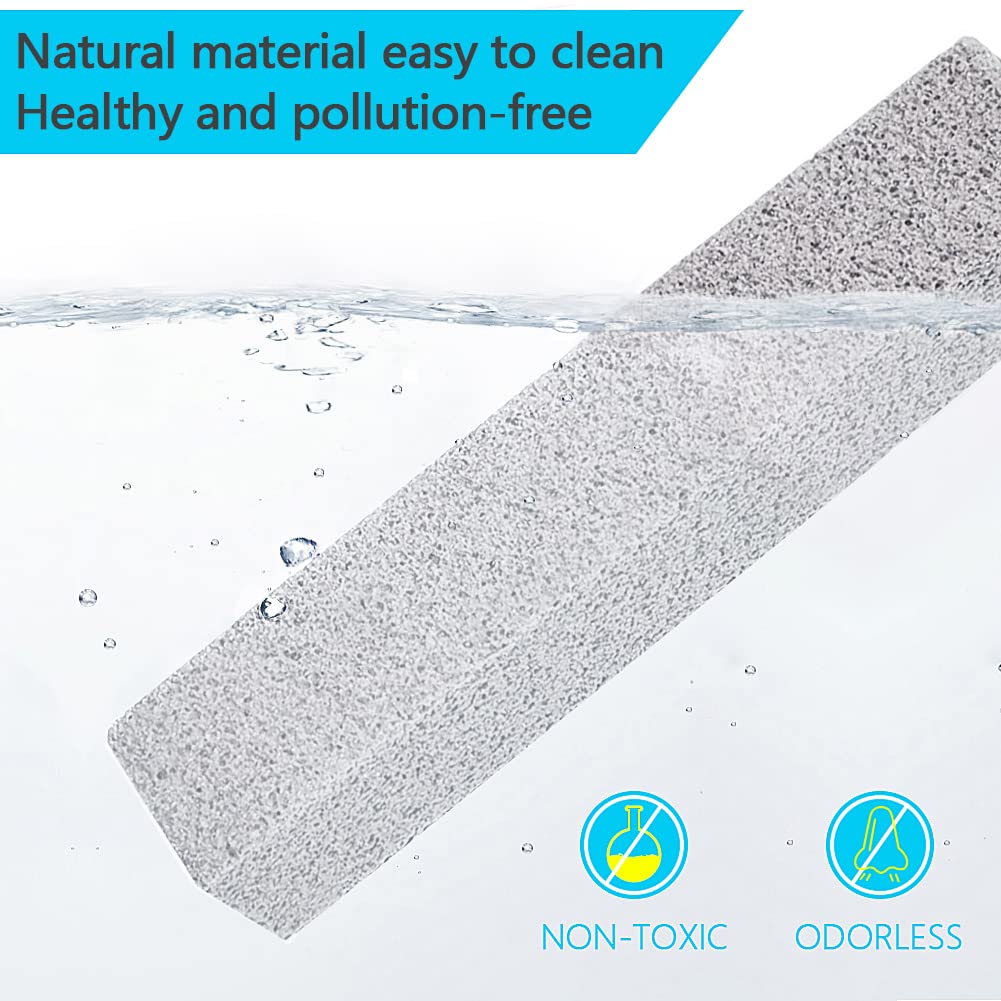 4TH Pumice Stone for Toilet Bowl Cleaning,Scouring Stick Powerfully Clean Away Limescale Stain,Hard Water Ring, Calcium Buildup,Iron&Rust. Remover for Tile/Bath-tub/Kitchen Sink/Grill - 6 Pack