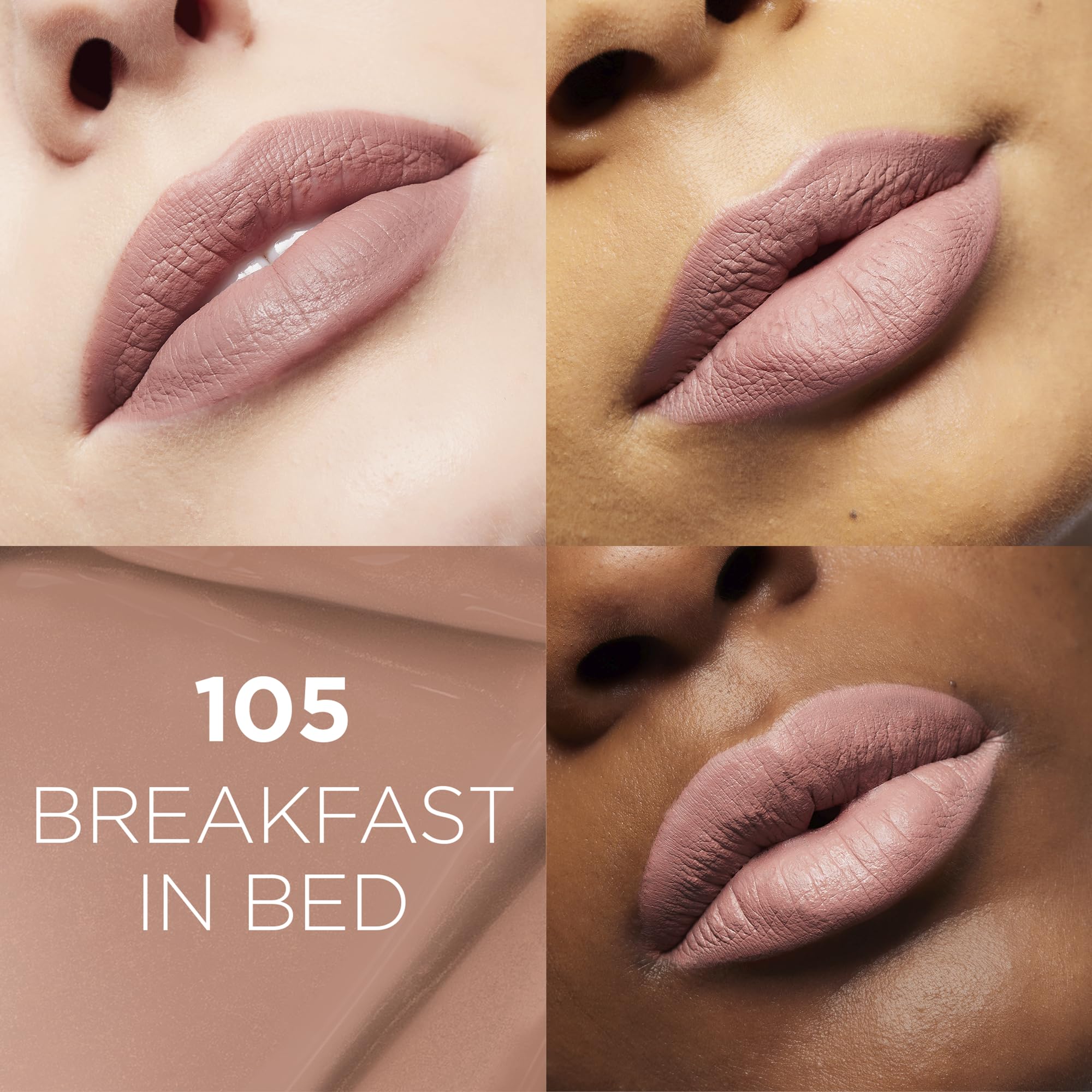 L'Oreal Paris Infallible Matte Resistance Liquid Lipstick, up to 16 Hour Wear, Breakfast in Bed 105, 0.16 Fl Oz