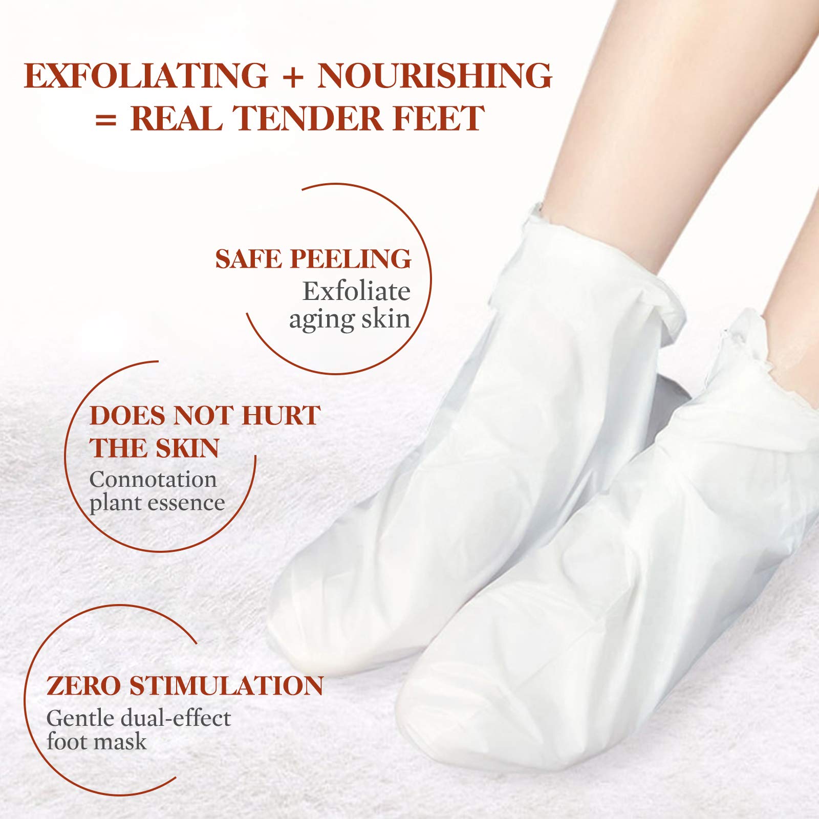 Foot Peel Mask 3 Pack-Feet Peeling Mask,Exfoliating Peeling Foot Mask,Foot Peel Exfoliator Remove,Peel Off Calluses & Dead Skin,Make Your Feet Baby Soft,Exfoliating Peeling Natural Treatment