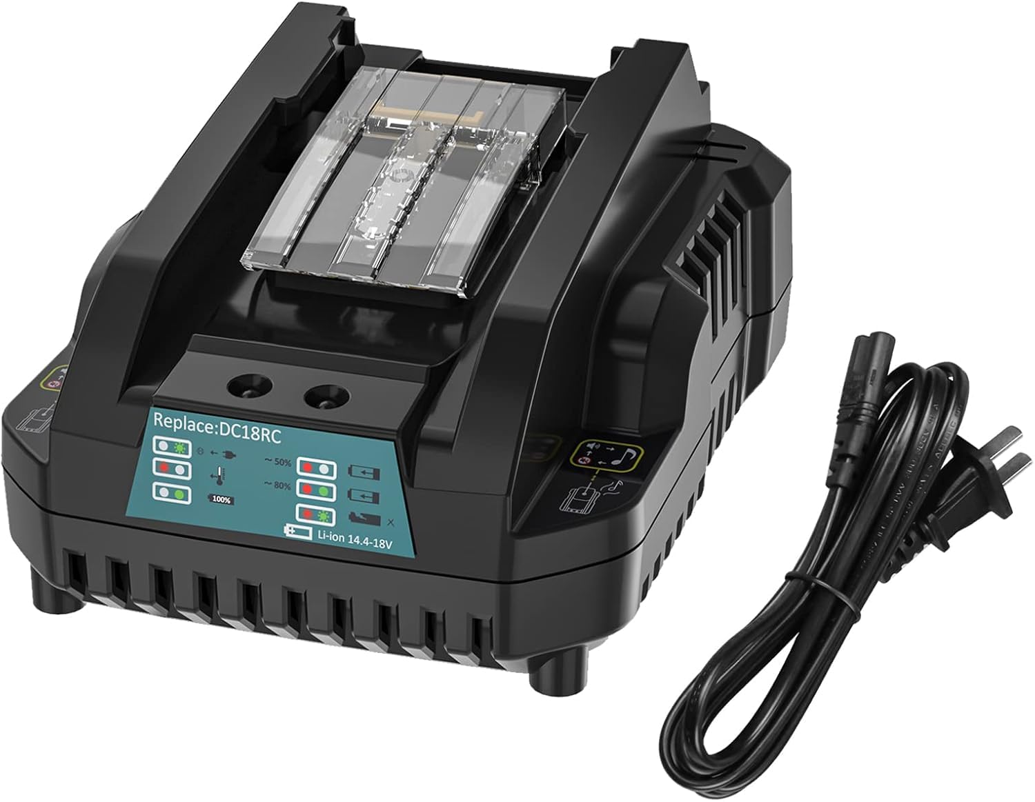 DC18RC 40 Volt Replacement Battery Charger Compatible with 40V LXT Battery BL1860 BL1815 BL1830 BL1840 BL1845 BL1850 BL1430 BL1440 BL1450