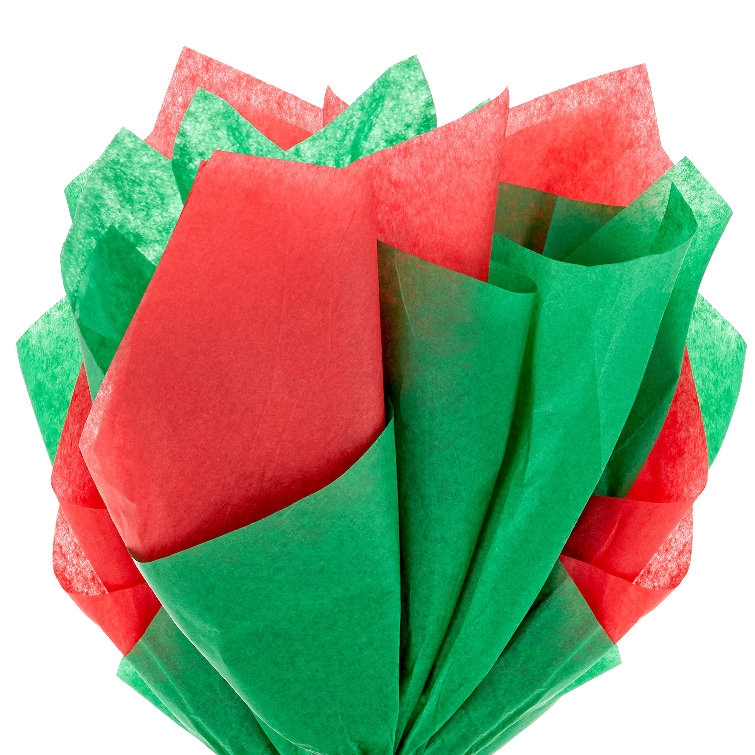 Hallmark Tissue Paper for Gift Wrapping, 100 Sheets (Red and Green) for Gift Bags, Christmas Presents, Holiday Crafts and More