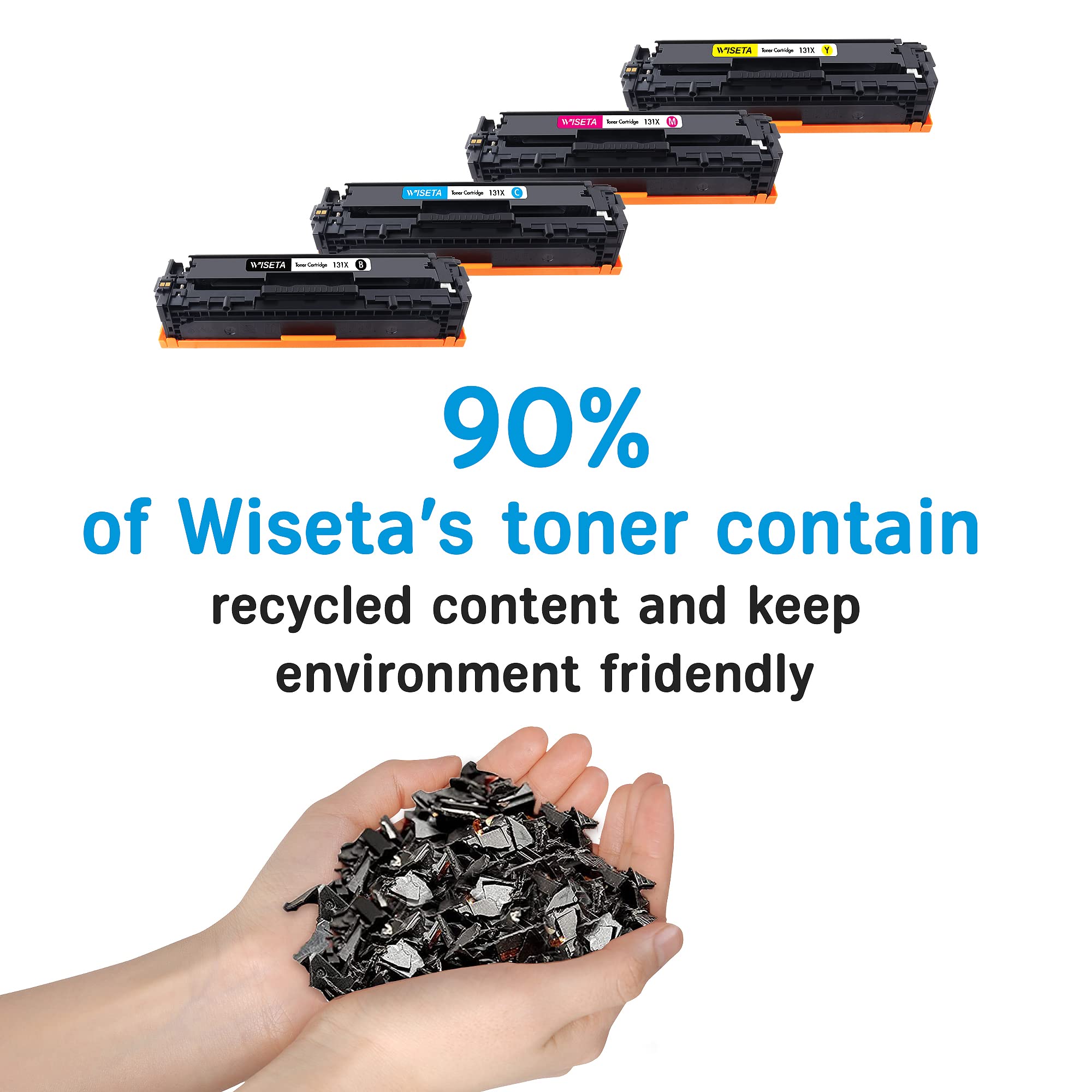 131X 131A Toner M251nw Toner Compatible Cartridge Replacement for HP 131X CF210X 131A Toner Cartridge 4 Pack Compatible with HP Pro 200 Color M251nw M251n, Pro 200 Color MFP M276nw M276n Printer