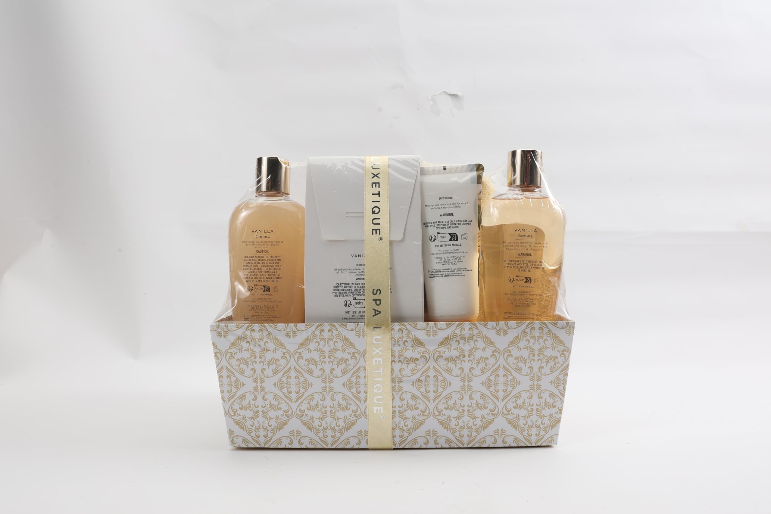 Spa Gift Basket for Women, Spa Luxetique Spa Gift Set for Women - Vanilla Scented Bath Set, 12 Pcs Relaxing Home Spa Kit with Essential Oil, Bath Salts, Body Scrub, Spa Kits for Women