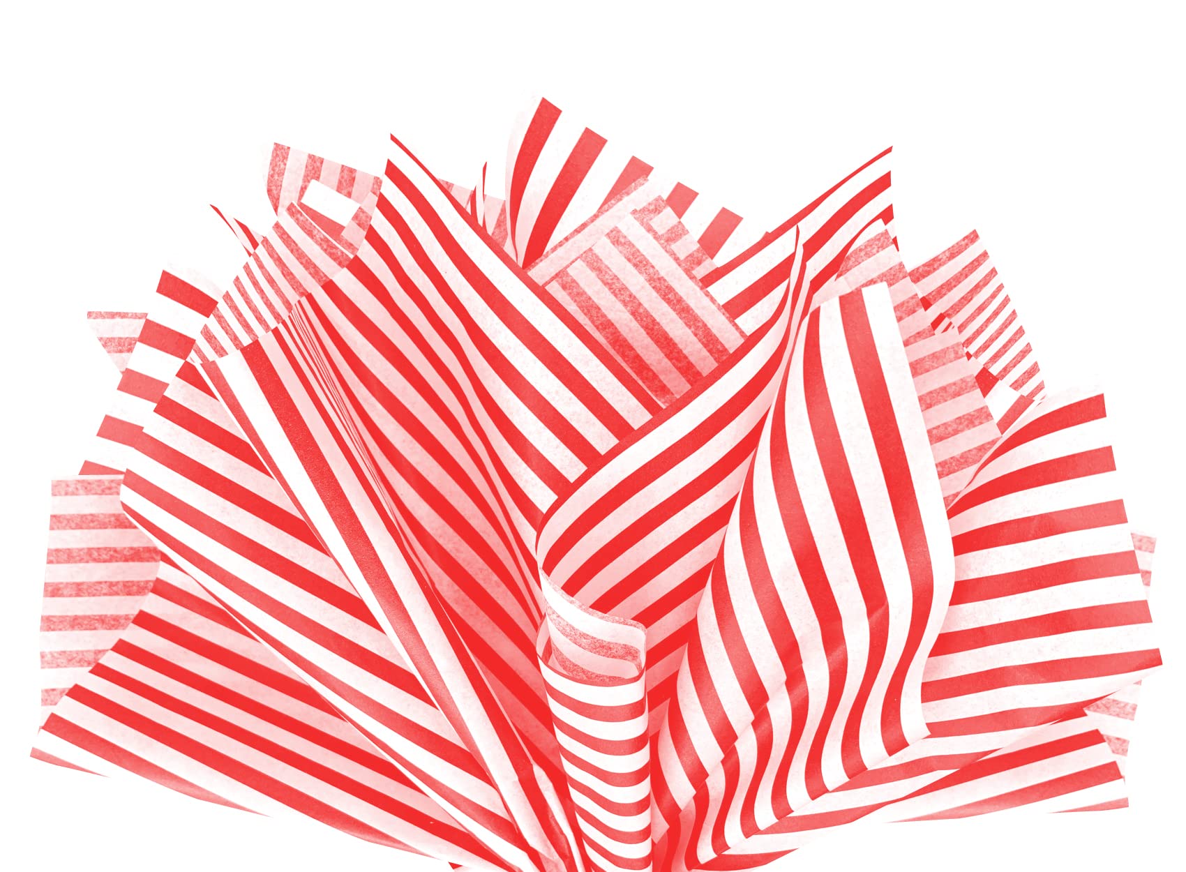 Flexicore Packaging Red Pin Stripe Print Gift Wrap Tissue Paper Size: 15 Inch X 20 Inch | Count: 10 Sheets | Color: Red Pin Stripe
