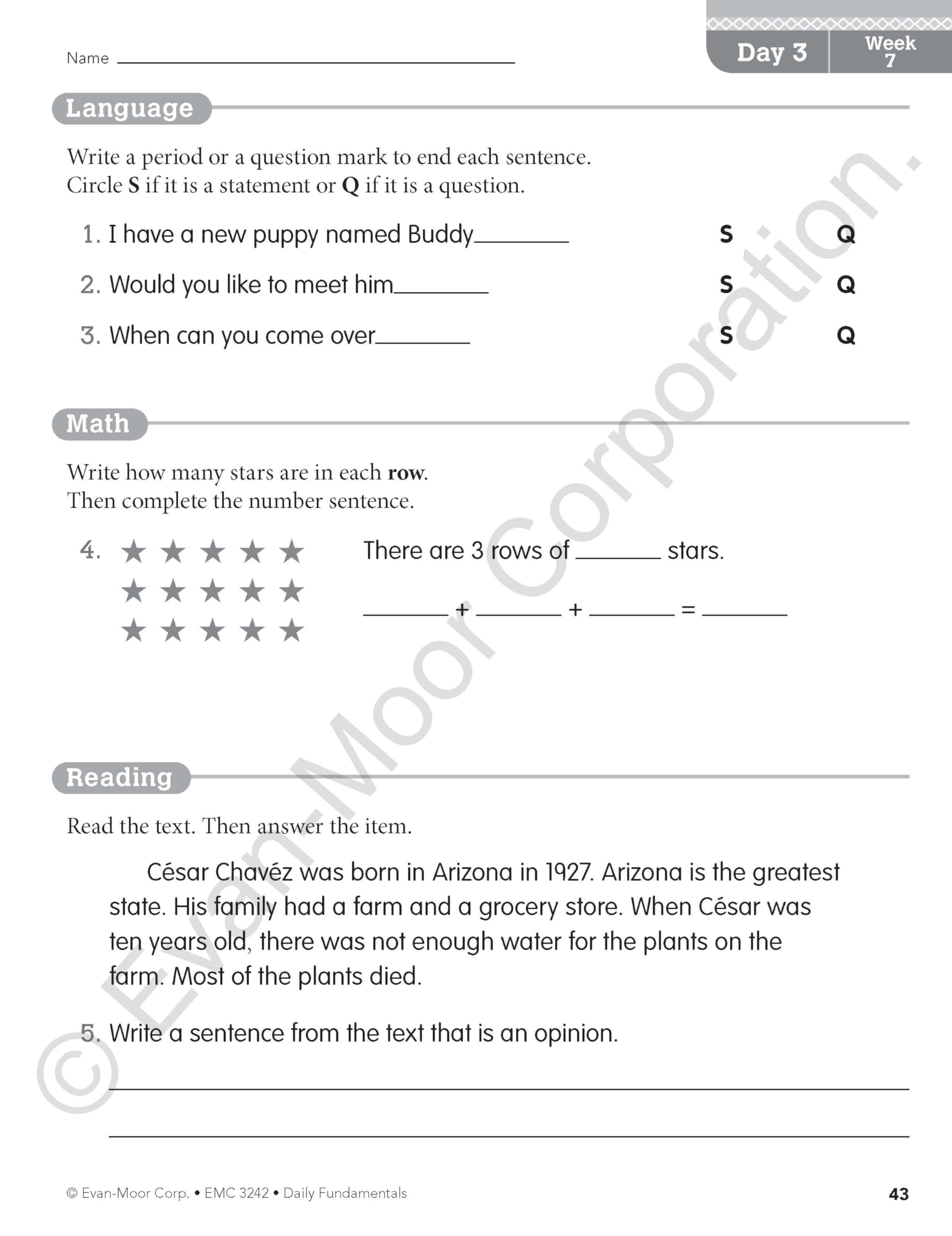 Evan-Moor Daily Fundamentals, Grade 2