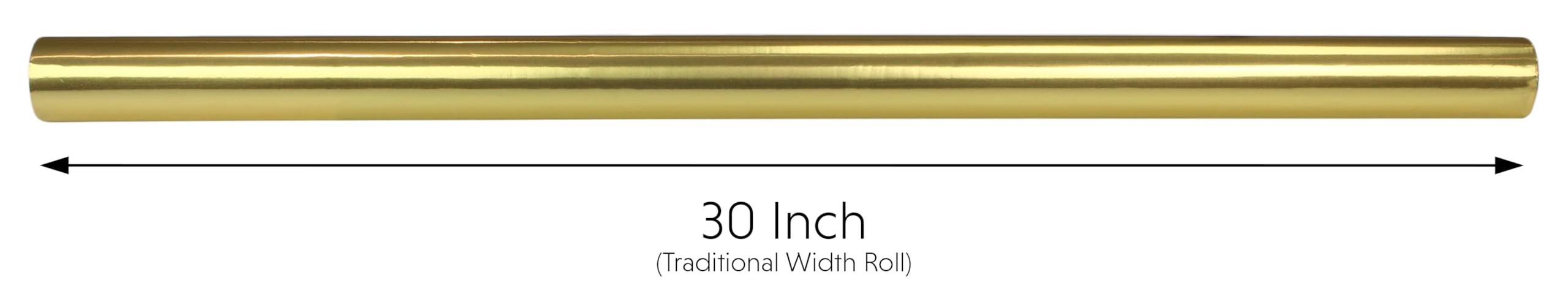 CleverDelights Metallic Gold Wrapping Paper - 30" x 300" JUMBO Roll - 62.5 Sq Ft - Shiny Premium Gift Wrap Paper