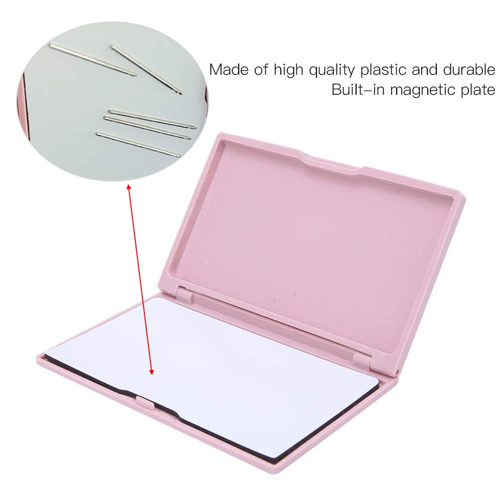 Magnetic Needle Storage Case,Portable Storage DIY Sewing Stitching Pin Box Knitting Organizer Rectangle Manual Slim Line Keeper Cross Stitch Container Tool Holder for Needlework Embroidery Art Craft