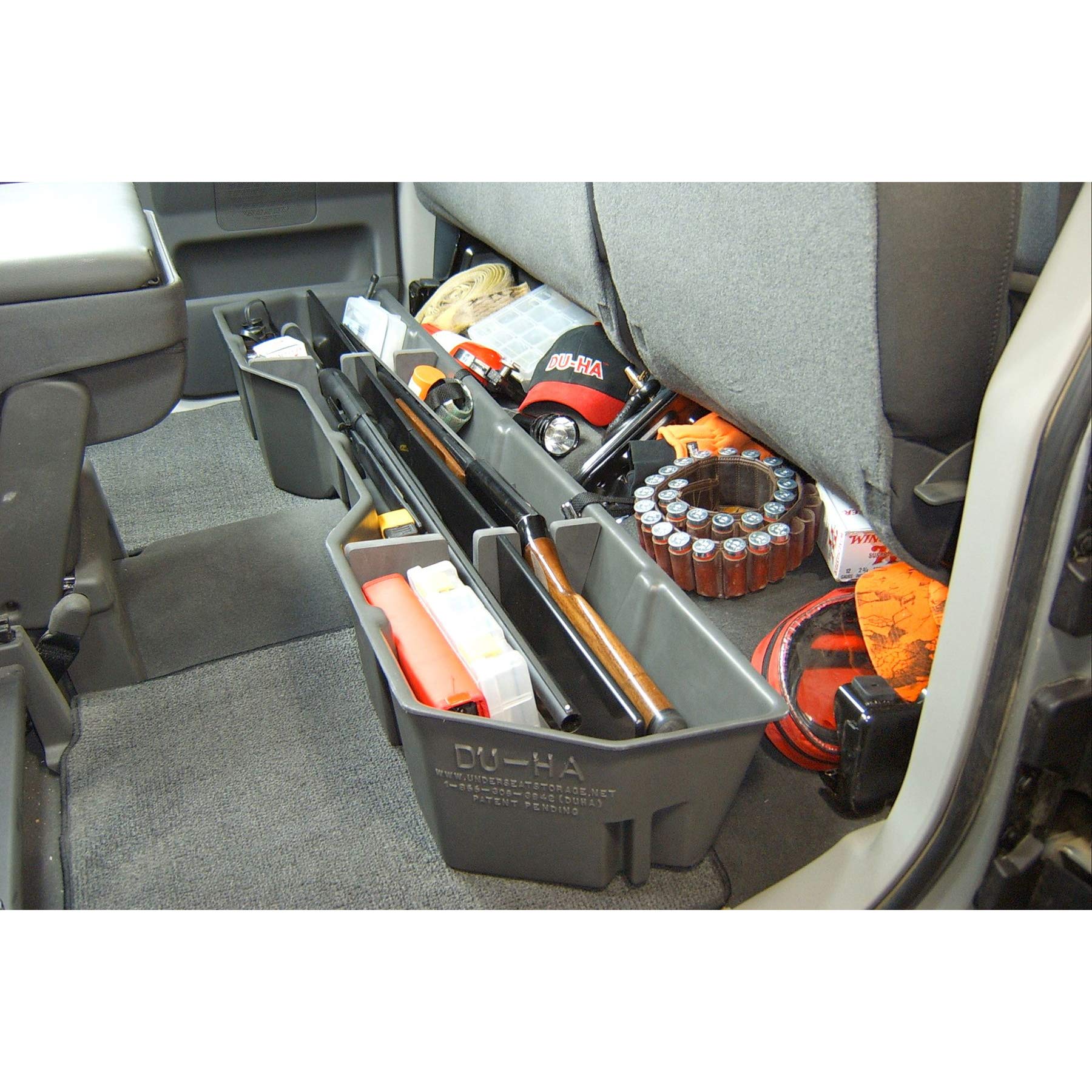 DU-HA Under Seat Storage Fits 04-21 Nissan Titan King & Crew Cab Dk Grey, Part #40011