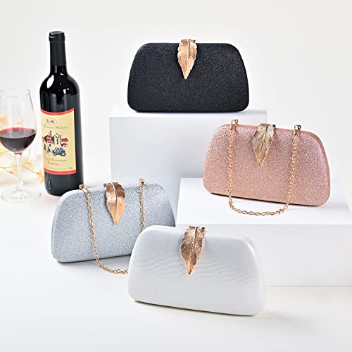 GEGELE Evening Bag with Detachable Chain, Clutch Purse for Women, Sparkling Party Handbag for Wedding, Prom, Banquet