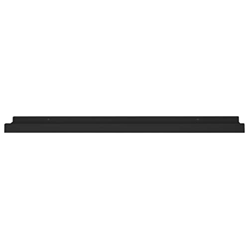 INLIFE 2pcs Picture Frame Ledge Shelves MDF Wall Mounted Floating Shelves for Display,Storage Storage Shelves for Living Room,Bedroom,Office Black 23.6"x3.5"x1.2"(LxWxH)