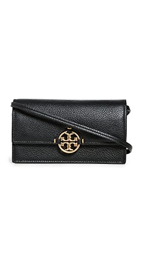 Tory Burch Women's Miller Wallet Crossbody, Black, One Size