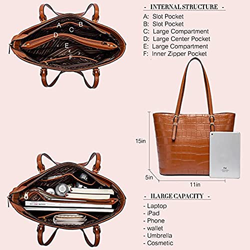 Montana West Handbags Crocodile Pattern Purses for Women Tote Bag Top-Handle Pu Leather Shoulder Bags B2B-MWC-027BR
