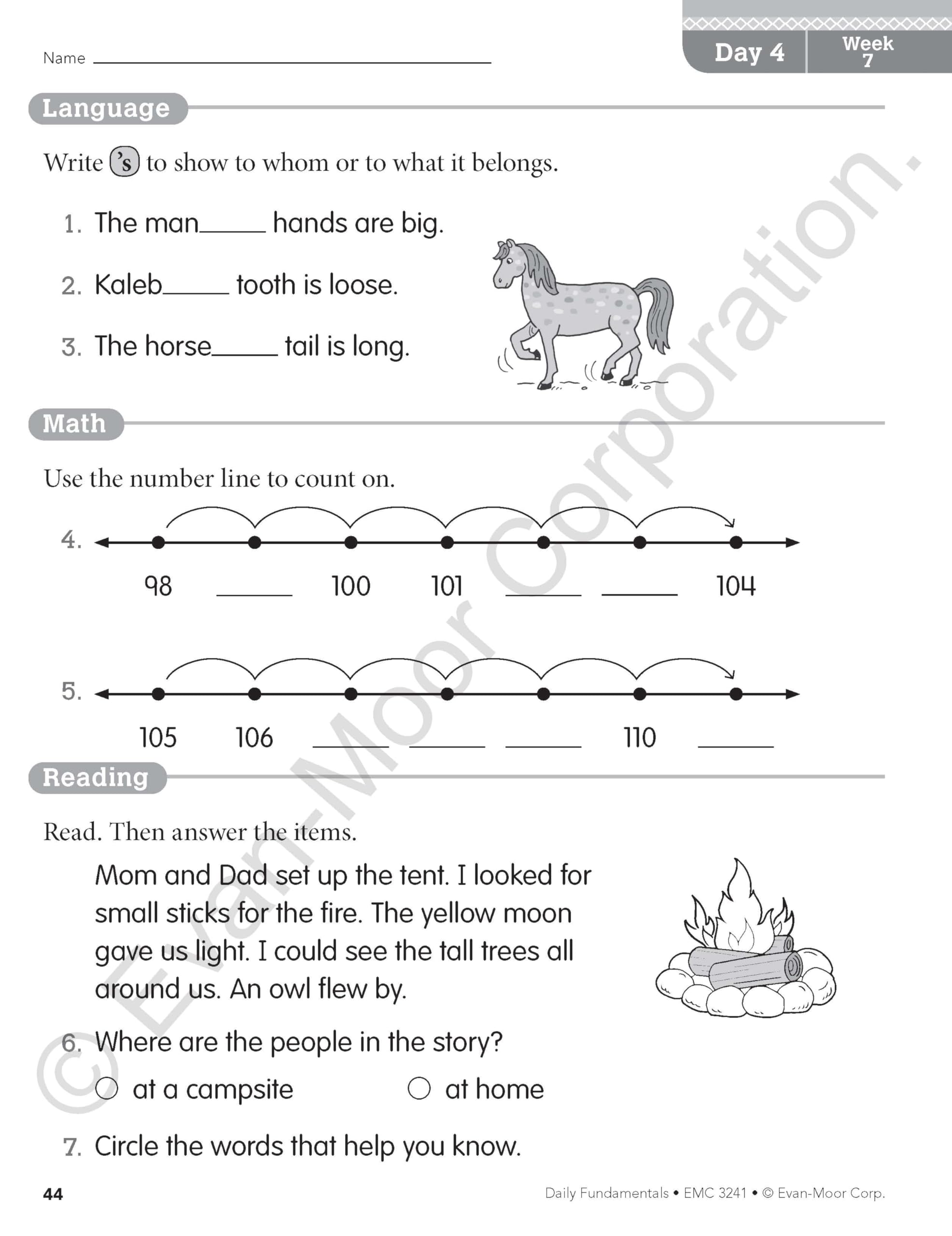 Evan-Moor Daily Fundamentals, Grade 1