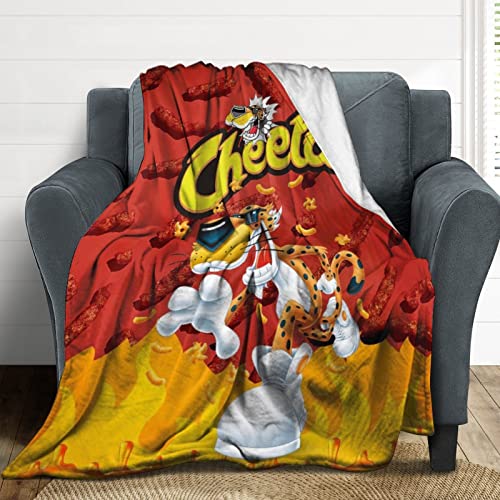 Marcusays Plush Cheeotos Throw Blanket, Fleece Blankets and Throws for Bed, Easy Care Air Conditioning Blanket 40inchx50inch