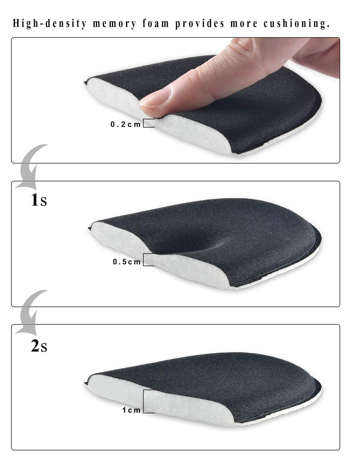 riemot Men's Memory Foam Insoles Super Soft Replacement Innersoles for Running Shoes Work Boots Comfort Cushioning Shoe Inserts Black US 8 / EU 41, 10 Women/8 Men