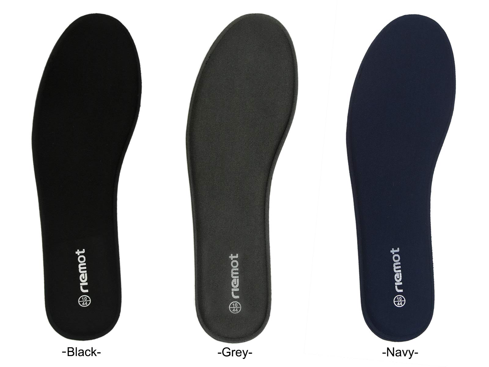 riemot Men's Memory Foam Insoles Super Soft Replacement Innersoles for Running Shoes Work Boots Comfort Cushioning Shoe Inserts Black US 8 / EU 41, 10 Women/8 Men