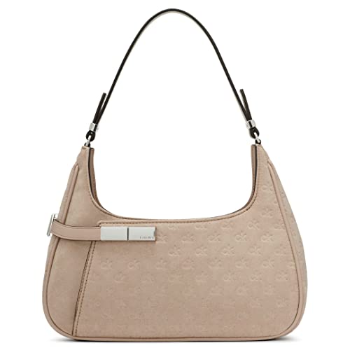 Calvin Klein Jade Top Zip Shoulder Bag, Goat Emboss,One Size