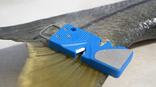 CUDA Diamond Pocket Sharpener #23062 | Compact Portable Sharpener with Integrated Line Cutter, Bottle Opener, & Hook Sharpening Grooves