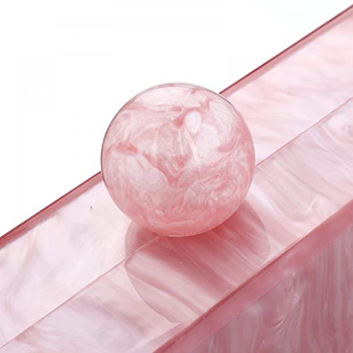 Acrylic Clutch Purse for Women Evening Dress, Wedding Party Square Bag Evening Clutch (Pink-01)