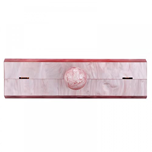 Acrylic Clutch Purse for Women Evening Dress, Wedding Party Square Bag Evening Clutch (Pink-01)