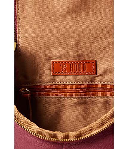HOBO Fern Stylish Bag for Women - Leather Construction with Top Zip Closure, Printed Lined Interior, and Adjustable Crossbody Strap Bag Sangria One Size One Size
