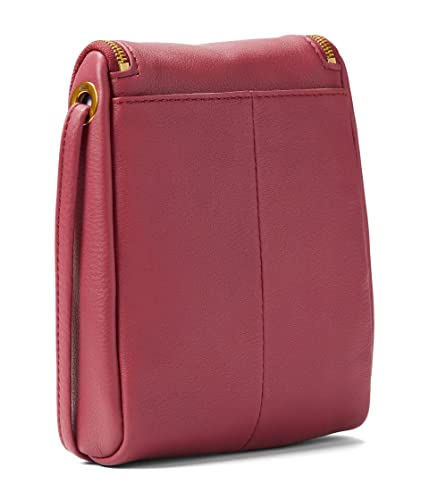 HOBO Fern Stylish Bag for Women - Leather Construction with Top Zip Closure, Printed Lined Interior, and Adjustable Crossbody Strap Bag Sangria One Size One Size
