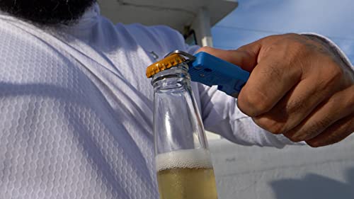 CUDA Diamond Pocket Sharpener #23062 | Compact Portable Sharpener with Integrated Line Cutter, Bottle Opener, & Hook Sharpening Grooves