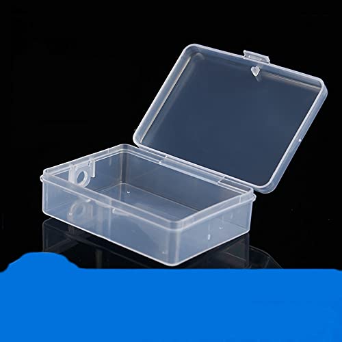 3Pcs Rectangle Accessories Storage Box with Hinged Lids, 3.5x2.7x1.1inches Plastic Storage Containers for Beads, Earplugs, Crafts, Jewelry and Hardware, Classified Storage to Keep The House Tidy