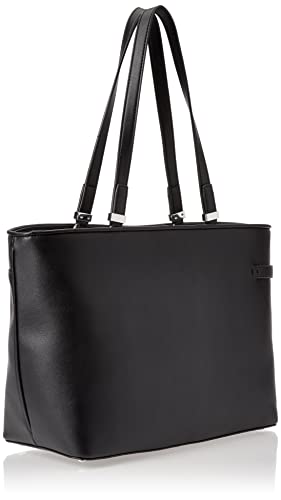 Calvin Klein Jade Tailored Tote, Black/Silver,One Size