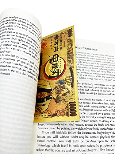YJacuing Anime Demon Slayer: Kimetsu no Yaiba Gold Coated Banknote, Limited Edition Collectible Bill Bookmark (6 PCS Collection)
