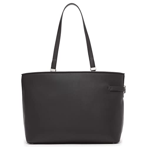 Calvin Klein Jade Tailored Tote, Black/Silver,One Size