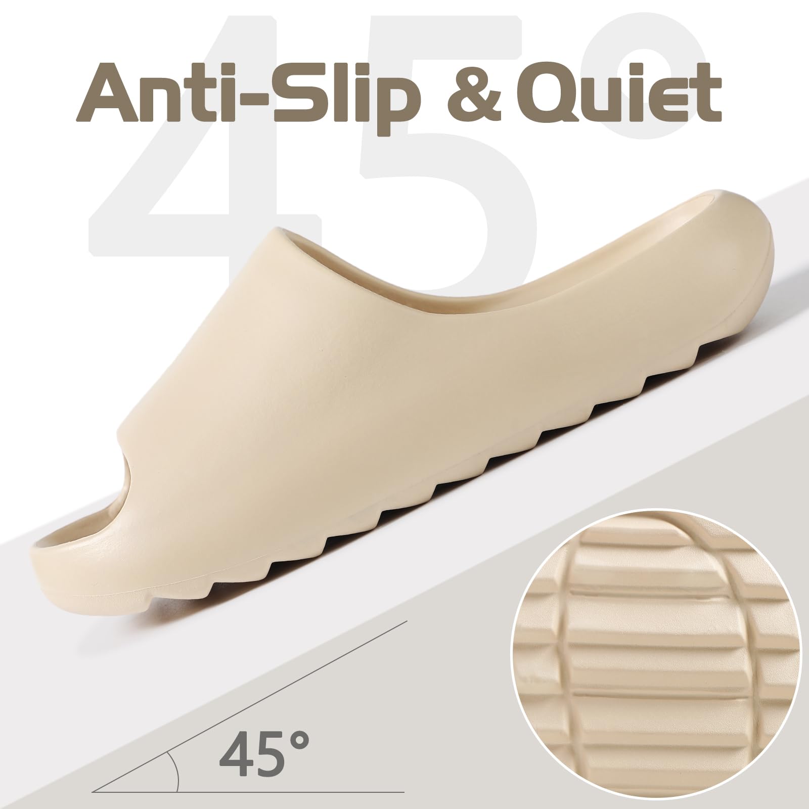 bolukets Cloud Slides for Women and Men, EVA Anti-Slip Thick Sole Quick Drying Pillow Slippers, Open Toe Bathroom Shower Sandals for Indoor Outdoor