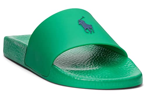 POLO RALPH LAUREN Polo Slide Sandal Cabo Green/Light Navy 10 D (M)