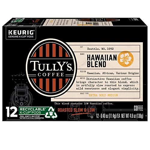 Tully's Coffee Hawaiian Blend Keurig Single-Serve K-Cup Pods, Medium Roast, 72 Count