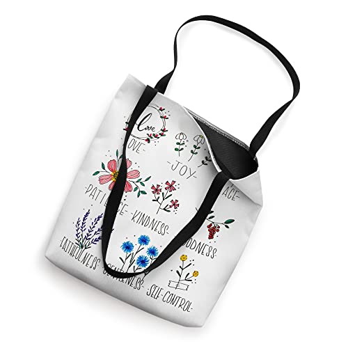 Inspirational Fruit Of The Spirit Botanical Flower Religious Tote Bag