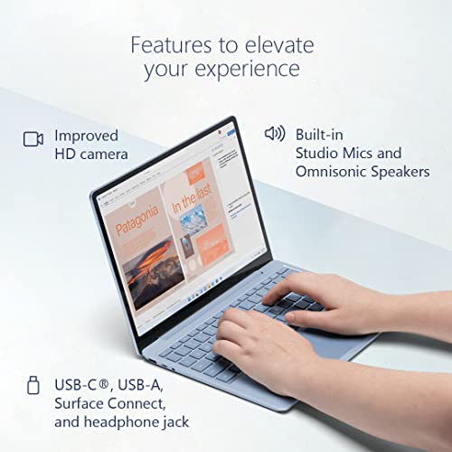 Microsoft Surface Laptop Go 2 - 12.4" Touchscreen - Intel Core i5 8GB Memory - 128 SSD - Ice Blue (Latest Model)