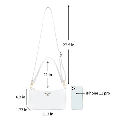 AMELIE GALANTI Small Crossbody Shoulder Bags for women Handbags Purse Underarm pouch with Two Removable adjustable straps
